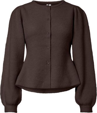 Pieces Pcsilly Ls Puff Knit Cardigan Noos Bc