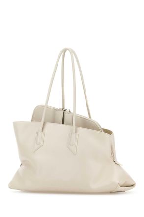 The Attico Womens Ivory Leather Medium La Passeggiata Shoulder Bag Borse A Mano
