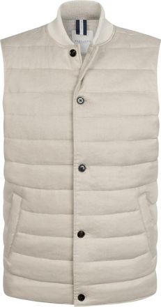 Profuomo Leichte Steppweste aus Leinen und Baumwolle in