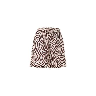P.A.R.O.S.H. Kurzes Wei&szlig; Braun Sangria Kleid - - Shorts - Damen - Mehrfarbig - S