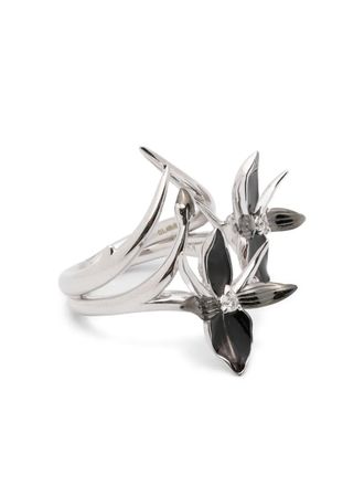 Shaun Leane Flower Ring mit Diamanten - Silber