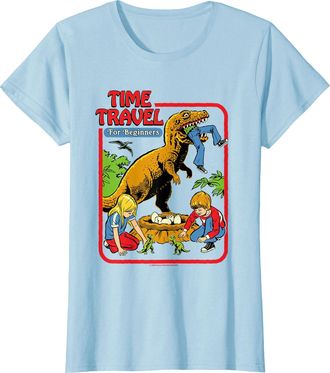 Steven Rhodes Time Travel Jurassic Sarcastic Retro Funny Adult Humor T-Shirt