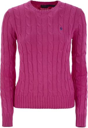 Polo Ralph Lauren Femme, Pulls, Rose, Taille: 40 FR Pull Ras du Cou en Tricot C&ocirc;tel&eacute;