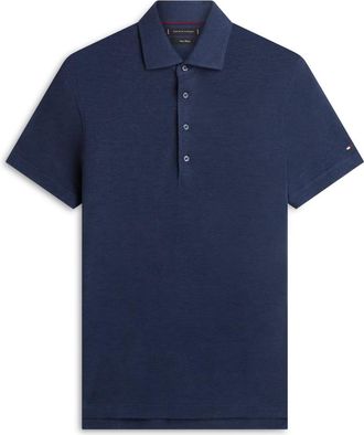 Tommy Hilfiger Poloshirt aus einem soften Leinen-Mix mit Struktur in