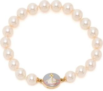 Vivienne Westwood Armband - Pearl Bracelet With White - Gr. ONE SIZE - in Mehrfarbig - f&uuml;r Damen