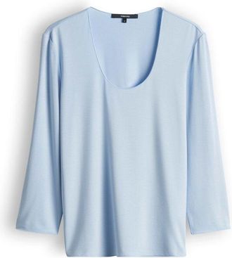 someday Kurzarmshirt Basicshirt aus ECOVERO Viskosemix Slim Fit