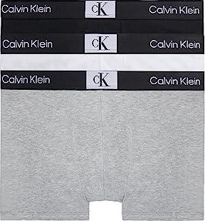 Calvin Klein Boxer Homme Lot De 3 Caleçon Coton Stretch, Multicolore (Black/White/Grey Heather), XL