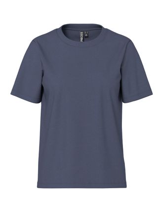 Pieces Damen Pcria Ss Solid Tee Noos Bc T-Shirt 17140802,Ombre Blue,XS