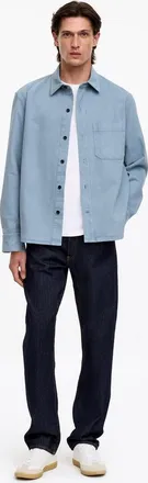 Arket Overshirt Aus Twill -Blau