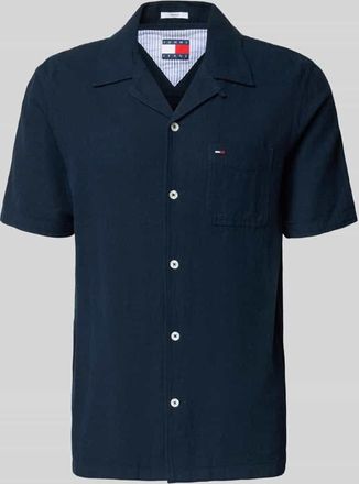 Tommy Jeans Regular Fit Freizeithemd aus Leinen-Baumwoll-Mix