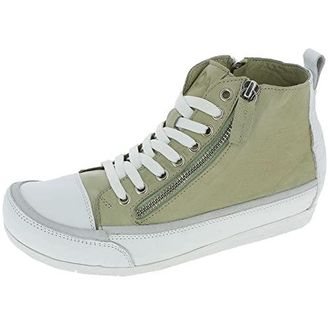 Andrea Conti Femme Damen Sneaker Basket, Khaki/weiß, 36 EU