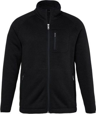 JP1880 Fleecejacke Strickfleece-Jacke Teddyfutter Stehkragen Taschen