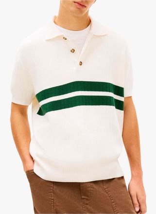 Tommy Hilfiger Polo &agrave; manches courtes avec double bande contrastante en coton