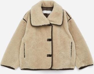 Arket Kurze Teddyjacke -Beige