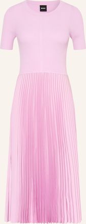 HUGO BOSS Kleid Fadridi Im Materialmix Mit Plissees rosa