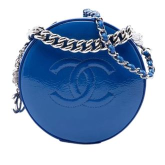 Chanel Sac bandouli&egrave;re en cuir verni Pre-owned - Femme - Pre-owned - Bleu - Taille: ONE Size