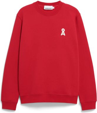 Armedangels Herren Sweatshirt aus Bio-Baumwolle BAARO Changes Regular Fit Scarlet Red