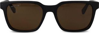 Lacoste lunettes de soleil &agrave; monture carr&eacute;e - Noir
