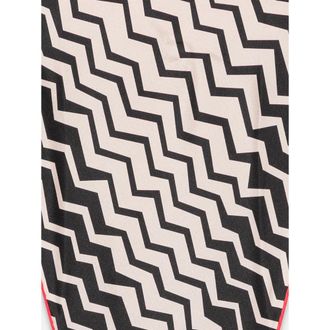 Missoni Silk Zigzag Print Triangle Scarf - Black