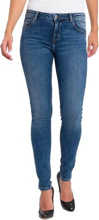 Cross Damen Page Jeans, Blau (Dark Mid Blue 010), 27W / 30L EU