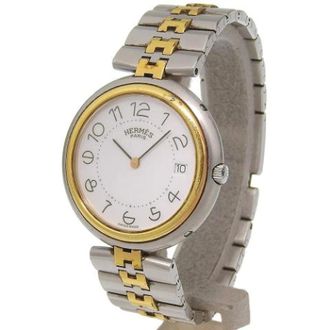 Herm&egrave;s Montre Profil en acier inoxydable doccasion - Femme - Pre-owned - Blanc - Taille: ONE Size