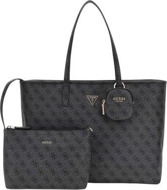 Guess Power Play Large Tech Tote Coal Logo