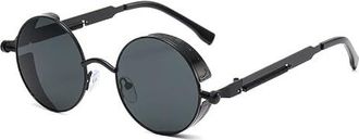 Generic Lunettes de soleil de la s&eacute;rie Steampunk en m&eacute;tal &agrave; ressort rond petit cadre style indien facile &agrave; utiliser, pratique, mat&eacute;riau de haute qualit&eacute;, dura