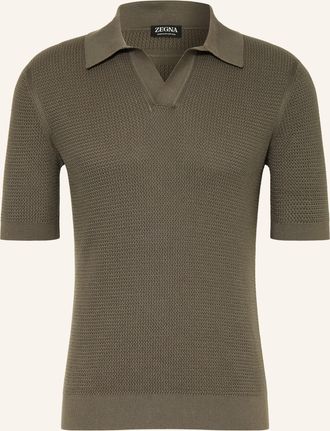 Ermenegildo Zegna Zegna Strick-Poloshirt gruen