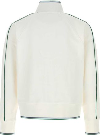 Burberry Mens White Jersey Sweatshirt Chalk Exterior: Nylon Cotton Felpe Sweater