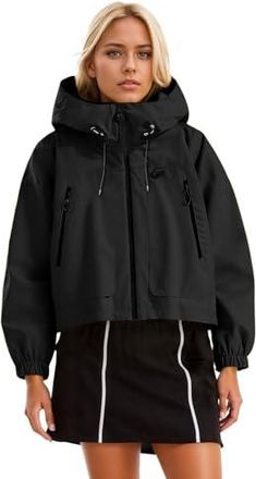 Generic MODSGUE Veste softshell pour femme - Imperm&eacute;able - Veste dext&eacute;rieur - Doublure chaude avec capuche amovible - Basique confortable et respirante - Vest