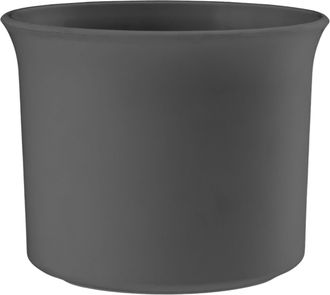 Leni Atlas Blumentopf und &Uuml;bertopf &Oslash; 15 cm H&ouml;he 13 cm Anthrazit Kunststoff matt Pflanztopf f&uuml;r Hydrokultur und Erde