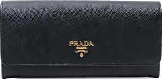 Prada Portemonnaie - Large Saffiano Wallet - Gr. unisize - in Schwarz - für Damen