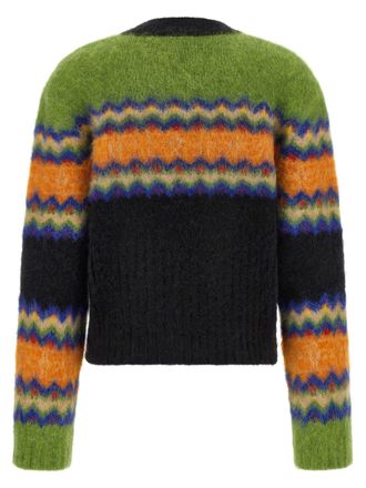 Ganni Fair Isle Zigzag Sweater - Black