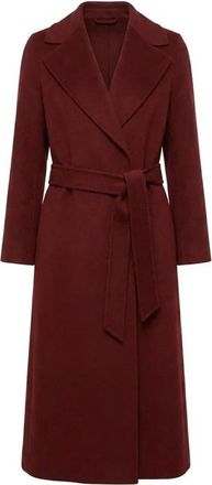Max Mara Knielanger Mantel - Dunkelrot