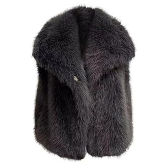 Generic Gilet Sans Manche Femme Gilet Femme D&eacute;contract&eacute; Quotidien Ville Col Montant Luxe - Manteau Sans Manches &Eacute;l&eacute;gant Pour Femmes Modernes