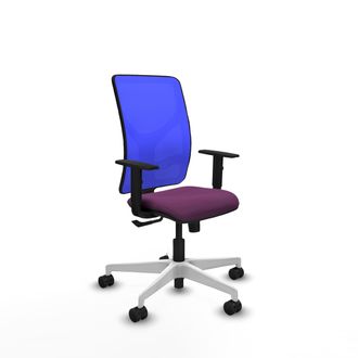 Piqueras y Crespo Schreibtischstuhl mit hoher R&uuml;ckenlehne, mit 1D-Armlehnen, h&ouml;henverstellbare Lendenwirbelst&uuml;tze, ausgestattet mit 3 Positionen und Schneideschaum, Bla