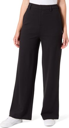 Calvin Klein Damen Stoffhose Milano Wide Leg, Schwarz (Ck Black), L