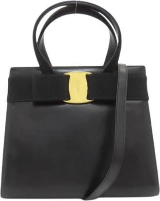 Ferragamo Sac &agrave; main en cuir Pre-owned - Femme - Pre-owned - Noir - Taille: ONE Size