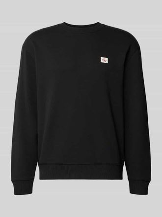 Calvin Klein Jeans Sweatshirt mit Label-Detail und Rundhalsausschnitt