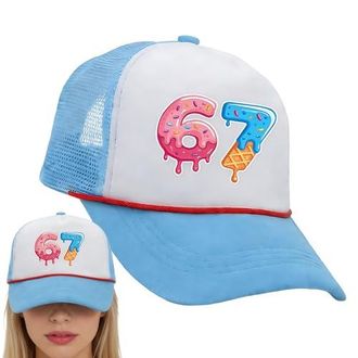 Generic Casquette de camionneur | Num&eacute;ro 6 7 Casquette de baseball respirante | Casquettes r&eacute;glables | Pour adultes et jeunes &agrave; porter au quotidien en &eacute;t&eacute;, sp