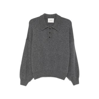 Lisa Yang Etta Button-fastening Polo-collar Sweater