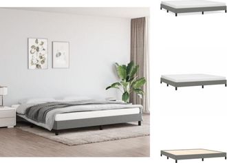 vidaXL Bettgestell ohne Matratze Dunkelgrau 200x200 cm Stoff - Bettrahmen - Doppelbett - Boxspringbetten - Schlafzimmerm&ouml;bel - Lattenrost