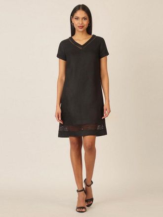 Mint & Mia Midikleid mit V-Ausschnitt und Spitzensaum