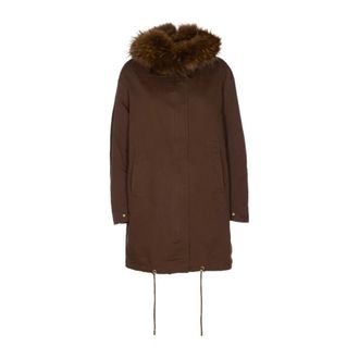S.W.O.R.D 6.6.44 Cotton Parka mit abnehmbarem Kunstfell-Gilet - - Coats - Damen - Braun - S