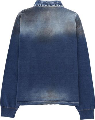 Dsquared2 Denim-Effect Cotton Polo Shirt - Blue