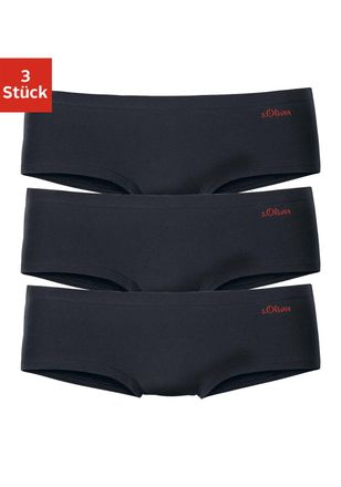s.Oliver Hipster S.OLIVER, Damen, Gr. 44/46 (XL), schwarz, Jersey, Obermaterial: 90% Baumwolle, 10% Elasthan (LYCRA), unifarben, k&ouml;rpernah, Unterhosen, aus ela