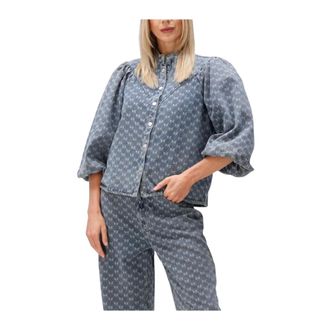 Minus Damen, Blusen & Hemden, Blau, LGr&ouml;&szlig;e