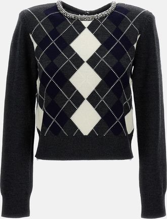 Self Portrait Rundhalspullover