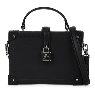Karl Lagerfeld Crossbody Bags - K/Autograph Trunk Bag mit Vorhängeschloss - Gr. unisize - in Schwarz - für Damen