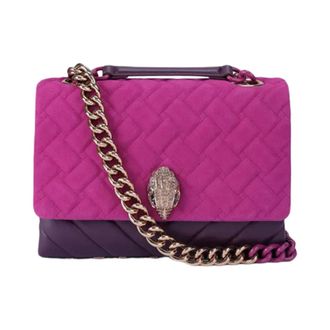 Kurt Geiger Gepolsterte Lederschultertasche mit Adler - - Bags - Damen - Lila - ONE SIZE